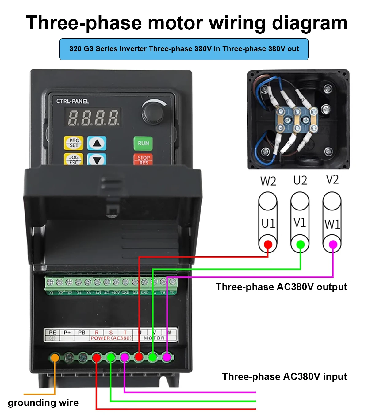 4HP VFD 3 Phase 3kW 380V Electric Motor Drive - HVAC System – AIGOODELE
