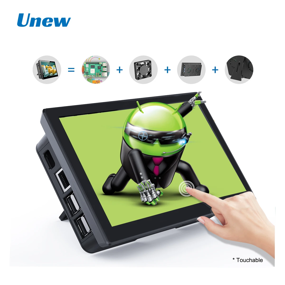Unew-7-inch-Touch-Monitor-for-Computing-Raspberry-Pi-4-Screen-HDMI-USB ...