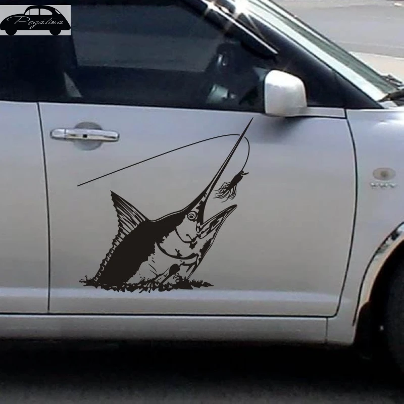 Marlin-Fish-Car-Sticker-Swordfish-Wall-Decal-Vinyl-Bucket-Tackle-Shop ...