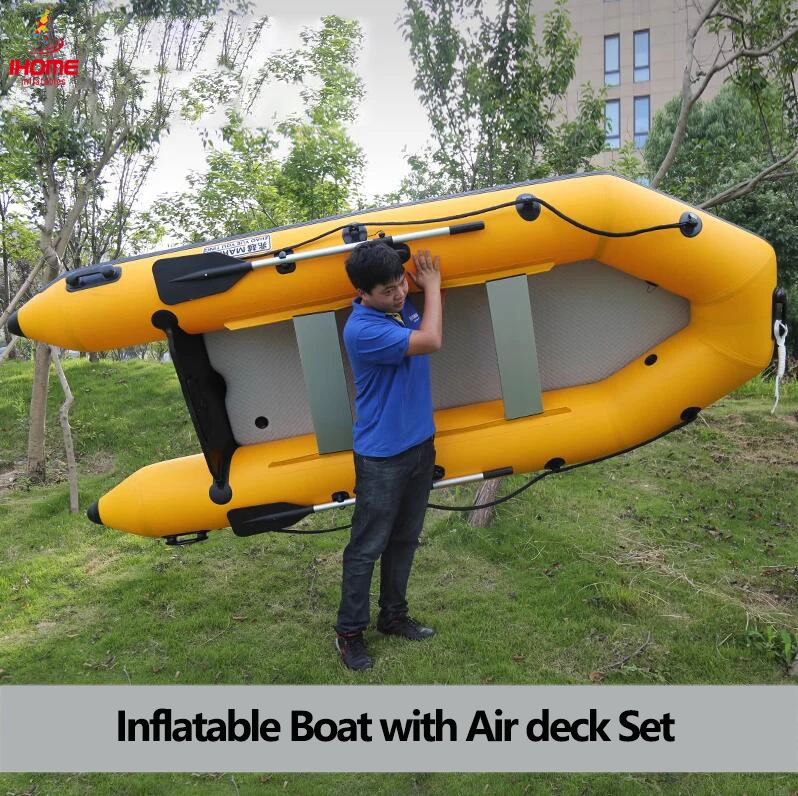 2.3~3.3m Inflatable Boat with Air Deck Set 0.9mm PVC Wear Resistance ...