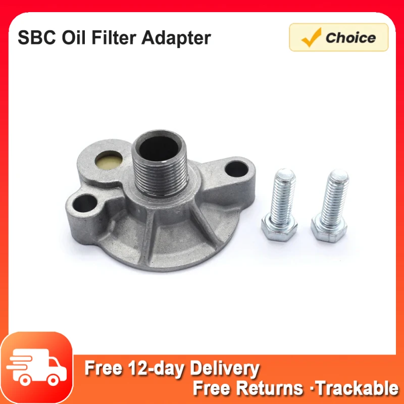 SBC Oil Filter Adapter Spin On 839049 Replacement for Chevy 283 305 327 ...