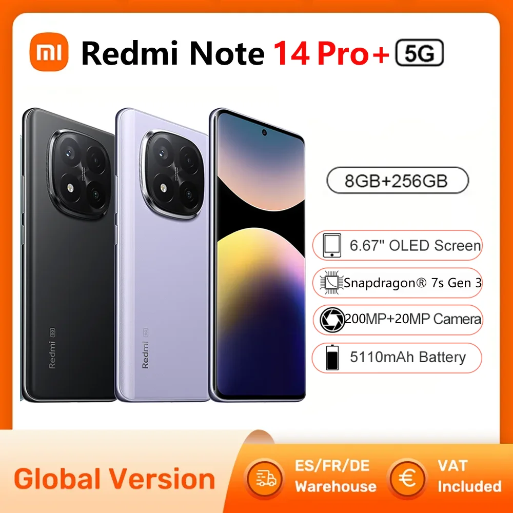 Xiaomi Redmi Note 14 Pro Plus 5G Smartphone NFC Snapdragon® 7s Gen 3 6. ...