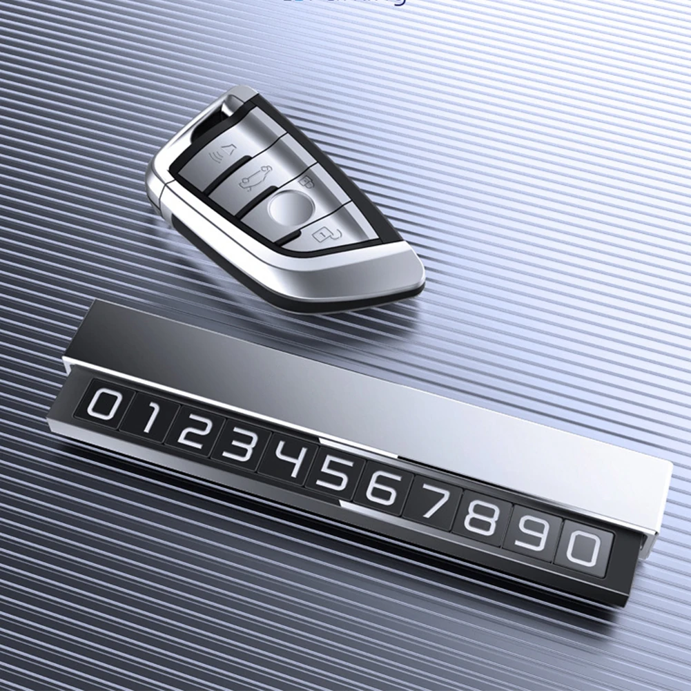 1PCS Car Styling Stickers Temporary Parking Card Phone Number Plate ...