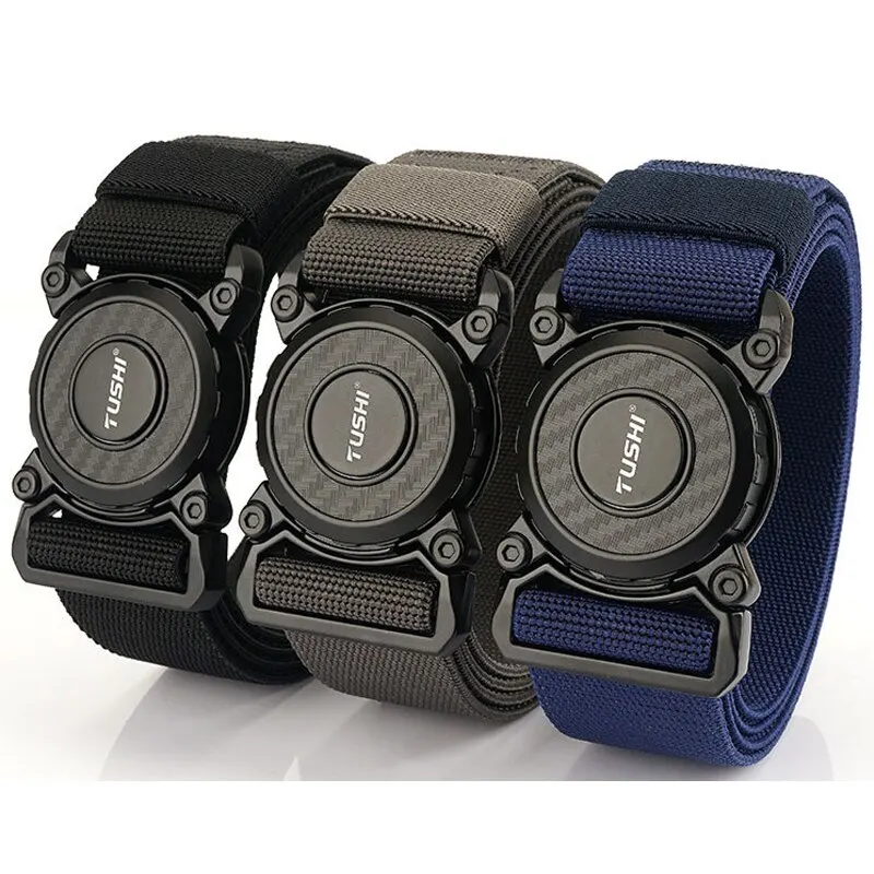2023-Rotary-Metal-Pluggable-Buckle-Belts-For-Men-Wear-resistant-Nylon ...