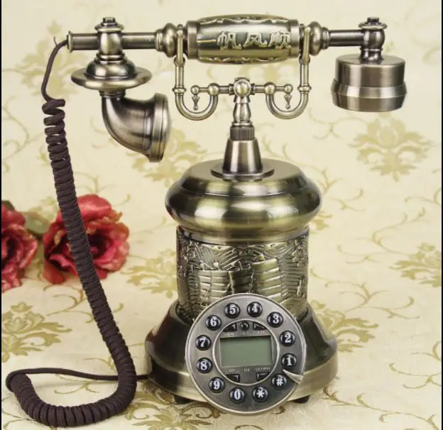 Fashion Antique Rustic Vintage Telephone Household/hands-free Backlight ...