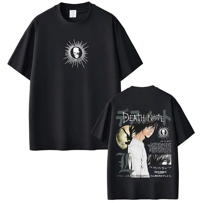 Japanese Anime Death Note L·Lawliet T Shirts Men High Quality Cotton ...