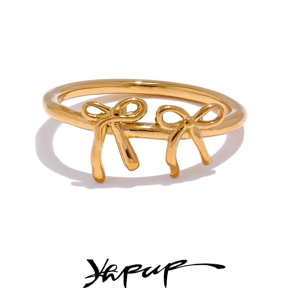 Yhpup-exclusivo-2024-moda-316-anillo-de-dedo-con-nudo-de-lazo-de-acero ...