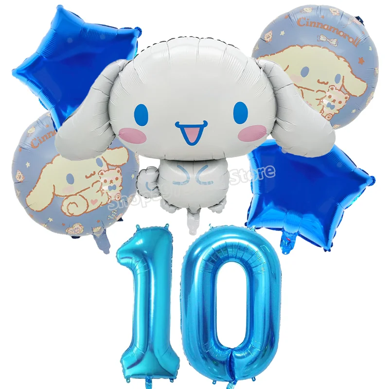 Globos de cumpleaños Cinnamoroll, decoración para fiesta de niñas ...