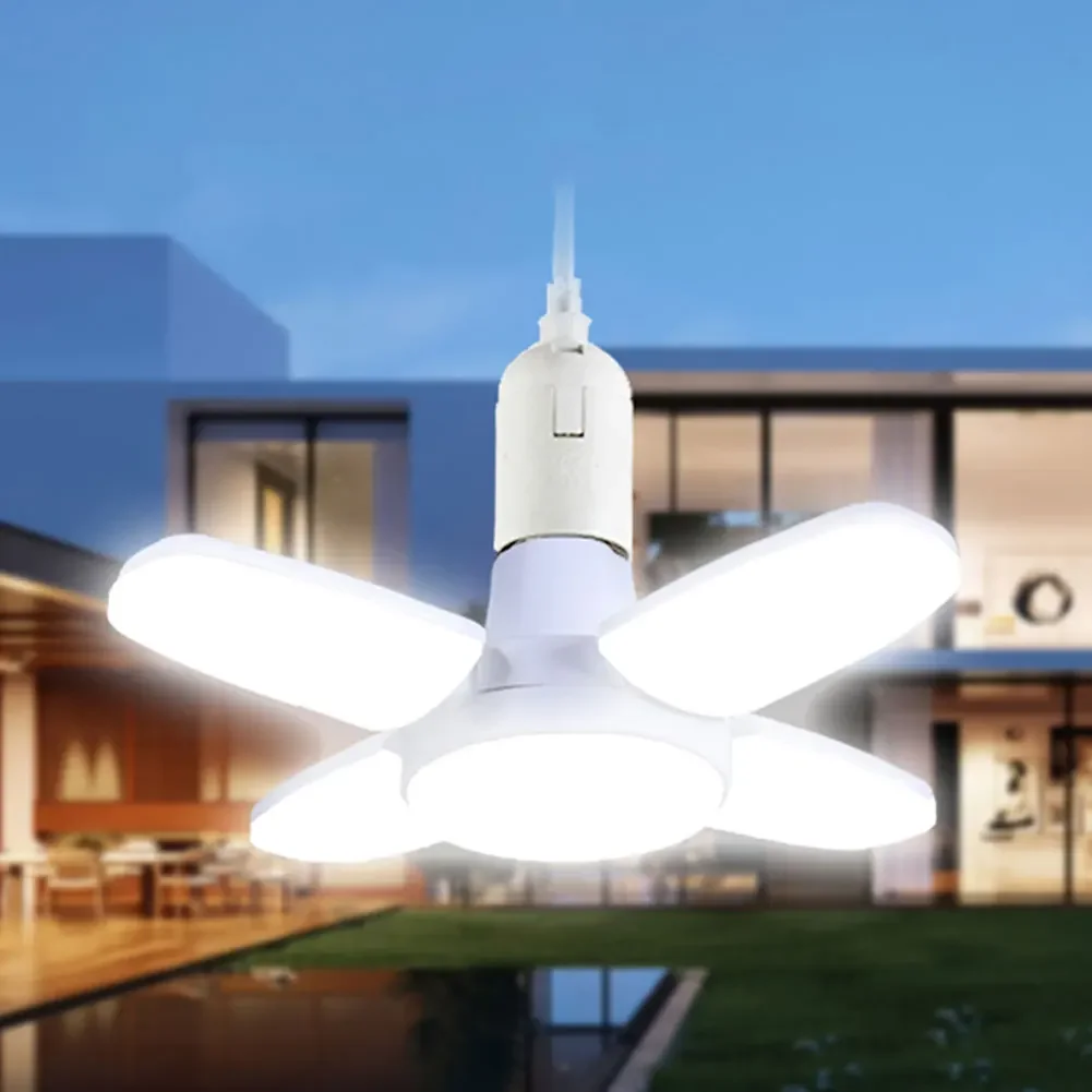 28W-Fan-Shape-LED-Bulb-E27-LED-Lamp-Foldable-220V-110V-Light-Bulbs-For ...