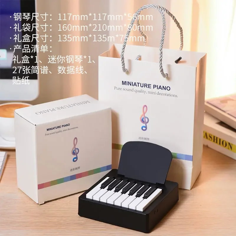 Mini Piano 2024 Calendar Desktop Ornaments Playable Desk Calendar ...
