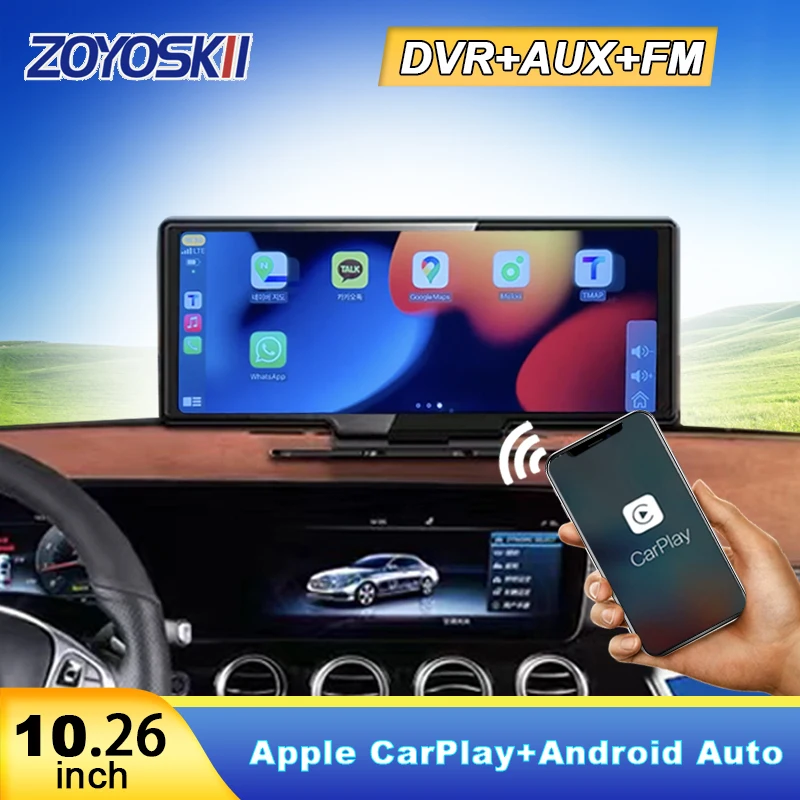10-26-Inch-Car-Carplay-Android-Auto-Monitor-Dash-Camera-Board-ADAS-DVR ...