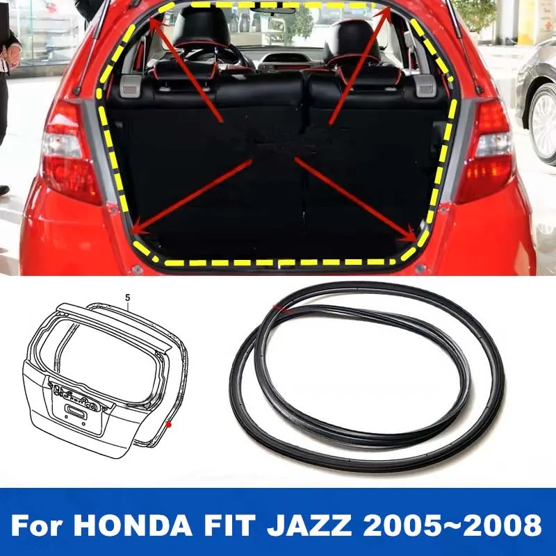 Black Rubber Car Trim Weatherstrip Tailgate Trunk Lid FOR HONDA FIT ...