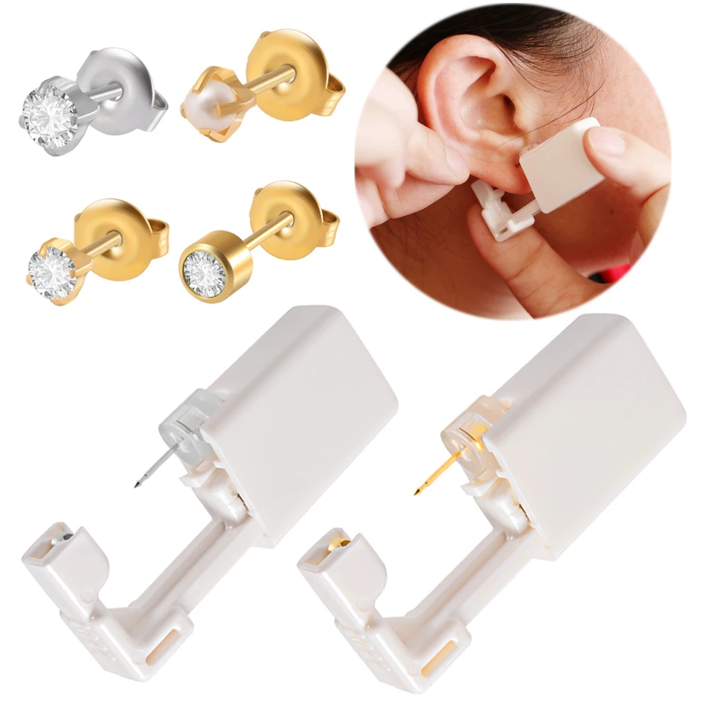 1Unit-Zircon-Pearl-Sterlised-Disposable-No-Pain-Ear-Piercing-Machine ...
