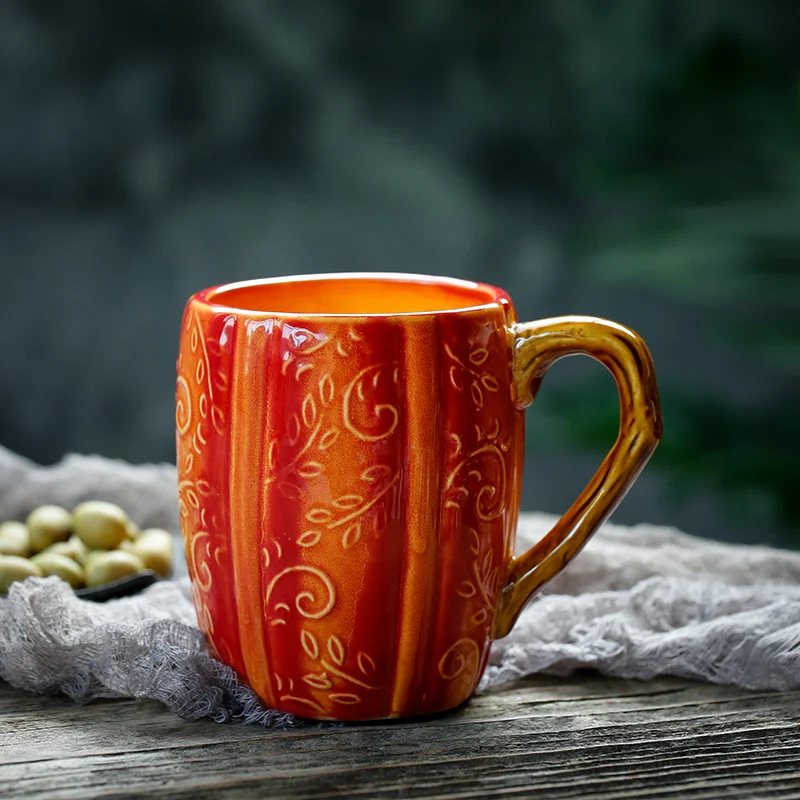 Vine-embossed-ceramic-cup-mug-water-cup-tea-cup-milk-cup-coffee-cup ...