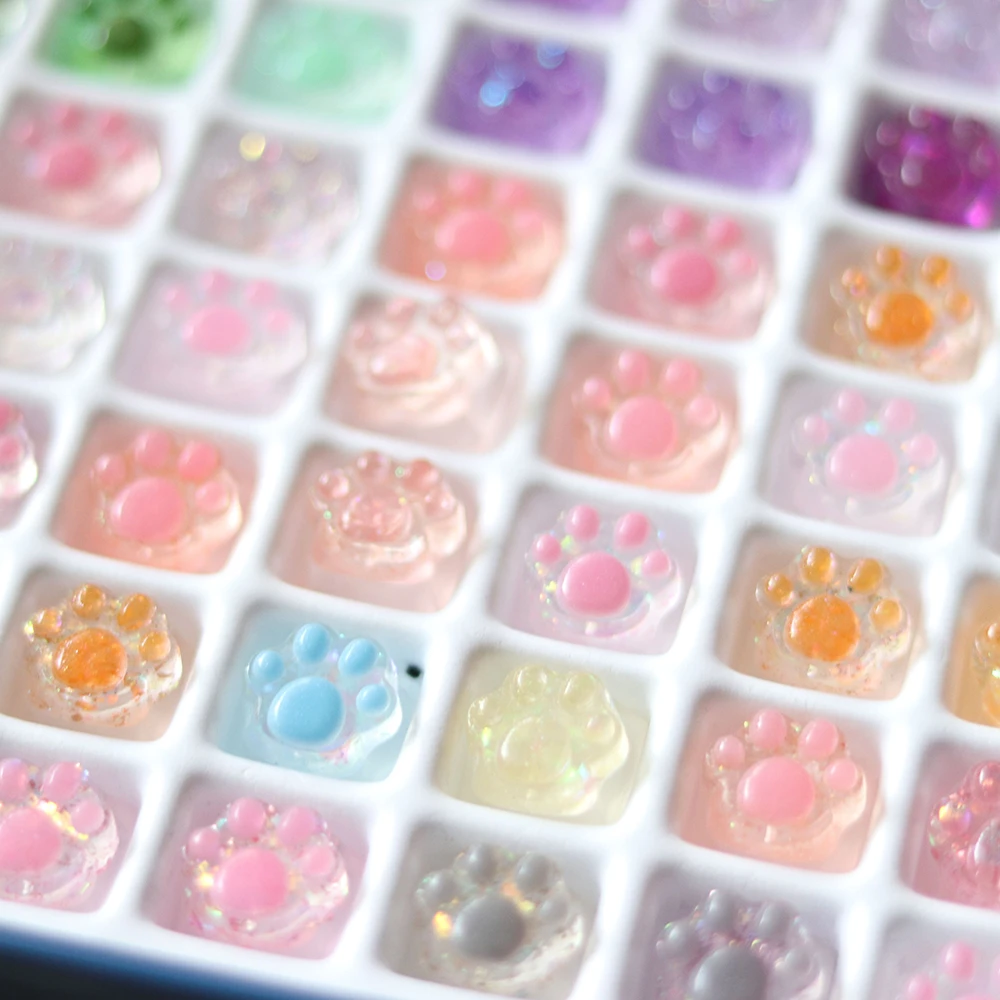 Games Backlit Keycap Cat Paw Cute DIY Key Cap for Mechanical Keyboards ...