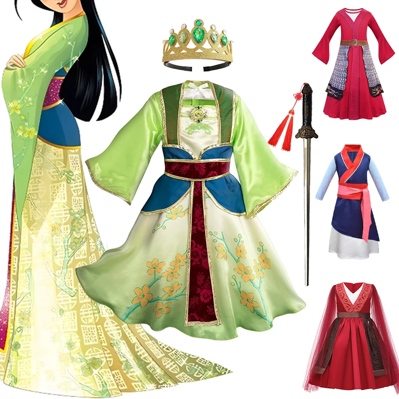Fancy-Princess-Mulan-Dress-for-Kids-Girl-Hanfu-Children-s-Chinese-Traditional-Clothing-Halloween ...