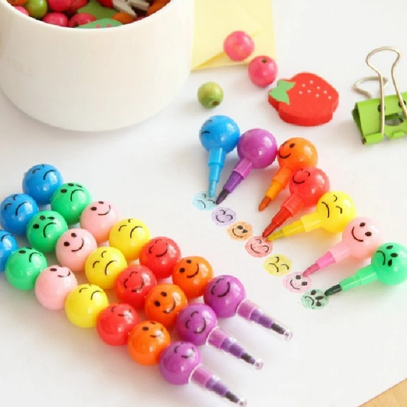 5PCS-Smile-Block-Colour-Pencils-Kids-Favor-Gifts-Birthday-Giveaway-Toy ...