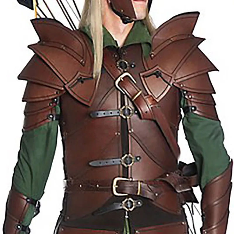 Medieval-Viking-PU-Leather-Shoulder-Armor-Gladiator-Knight-Samurai ...