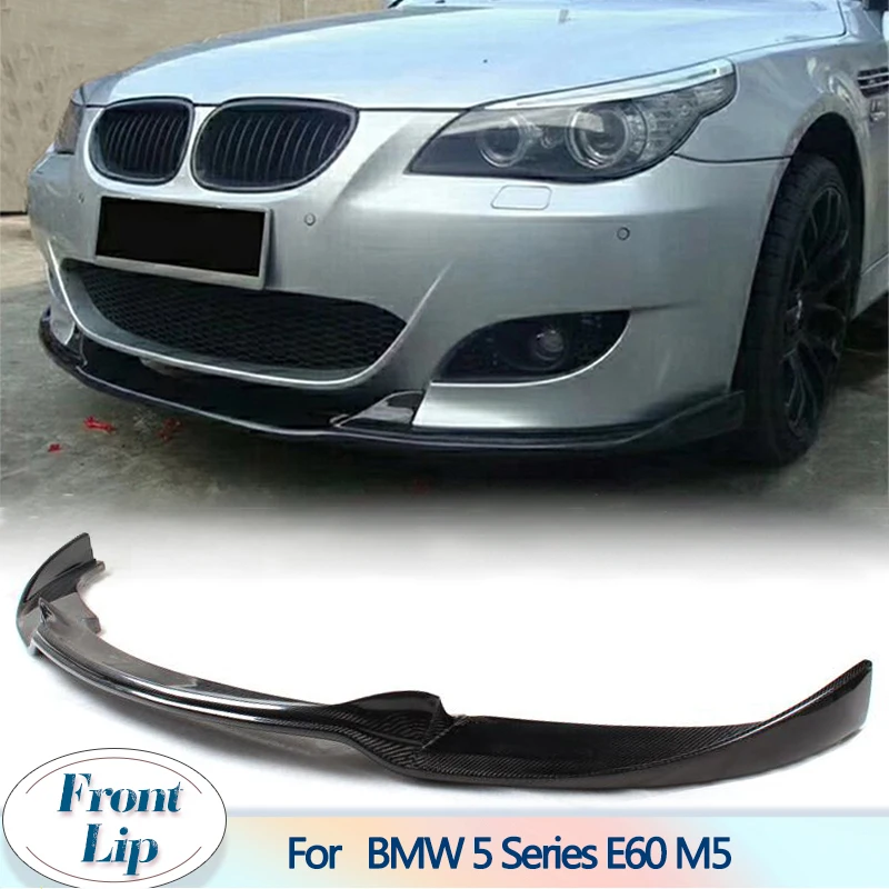 Carbon-Fiber-Front-Lip-Spoiler-for-BMW-E60-M5-Bumper-2006-2010-Front ...