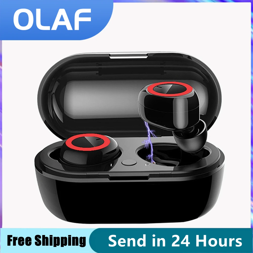 Olaf auriculares inalámbricos Y50 con Bluetooth 5,0, dispositivo de audio táctil con cargador ...