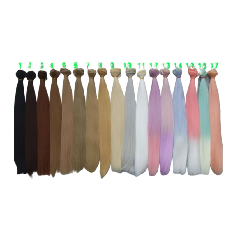 35cm-Doll-Hair-Black-White-Green-Blue-Brown-Color-Straight-BJD-Doll ...