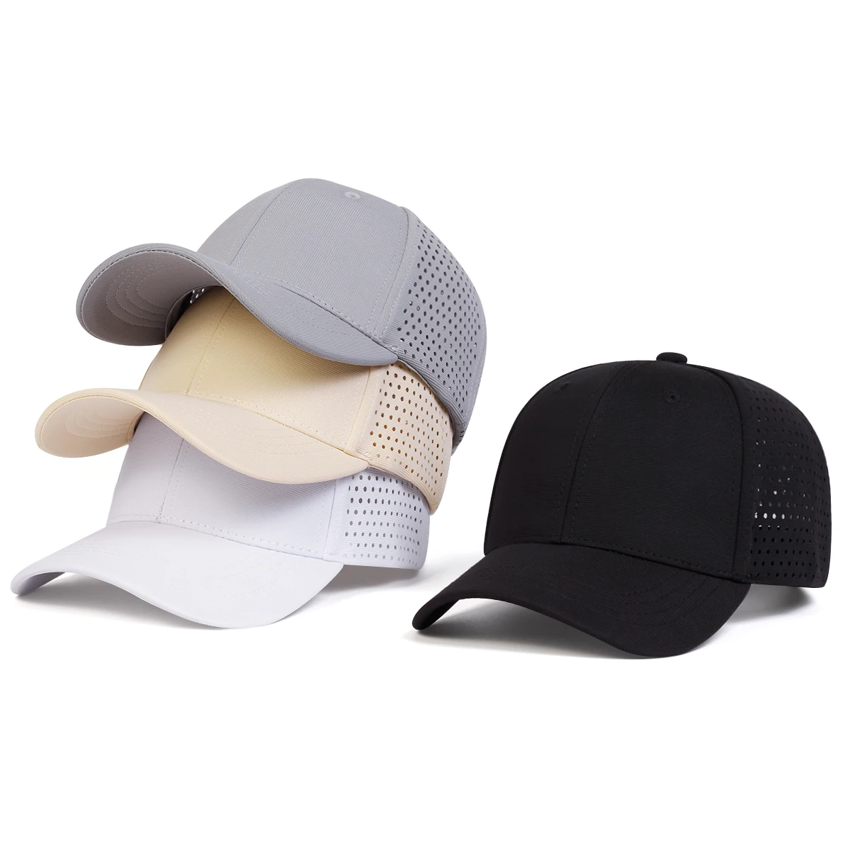 Unisex Light Board Solid Color Laser Cloth Baseball Net Caps Spring and ...