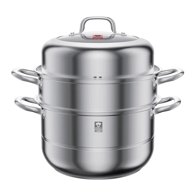 Household Stainless Steel Double-layer Three-layer Thickened Steamer ...