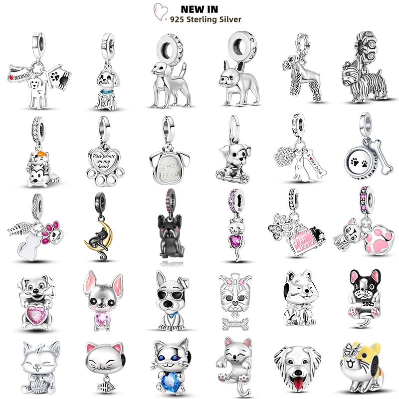 Abalorio-de-plata-925-aut-ntica-para-perro-Schnauzer-accesorio-para ...
