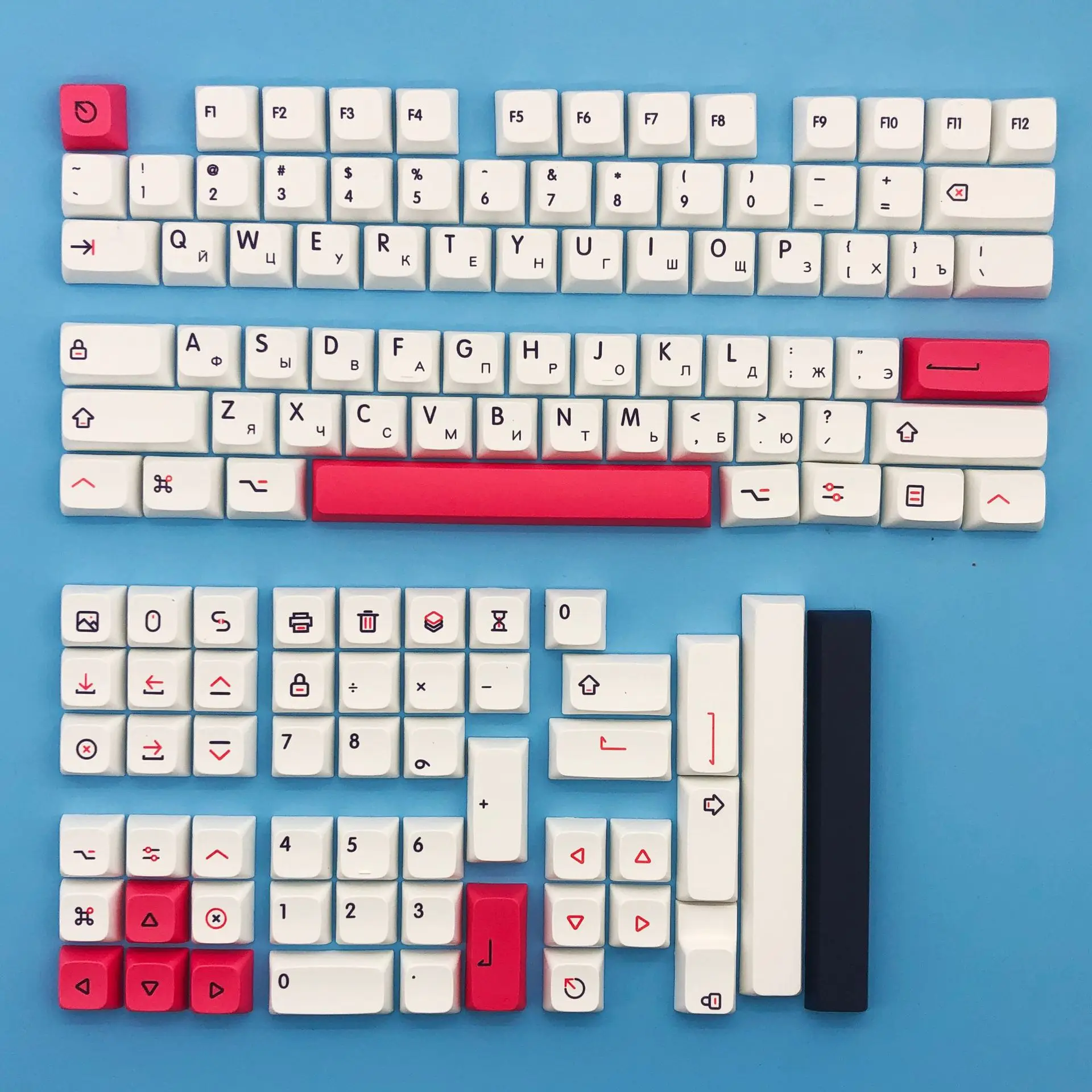 PBT Keycaps XDA Profile Personalized Russian English keycap Dye ...