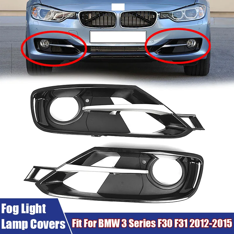 A Pair of Lamp Covers Car Front Bumper Fog Light Lampshade Fit For BMW ...