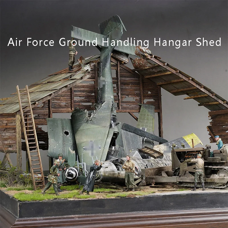 1/35 Aircraft Warehouse Military Scale Model Scene Making Tools Air ...
