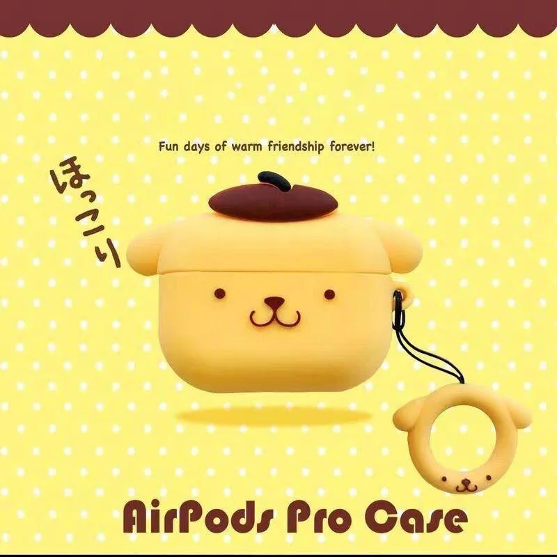 Sanrio-Earphone-Case-Kawaii-Pompom-Purin-for-Airpods-1-2-pro-Protective ...