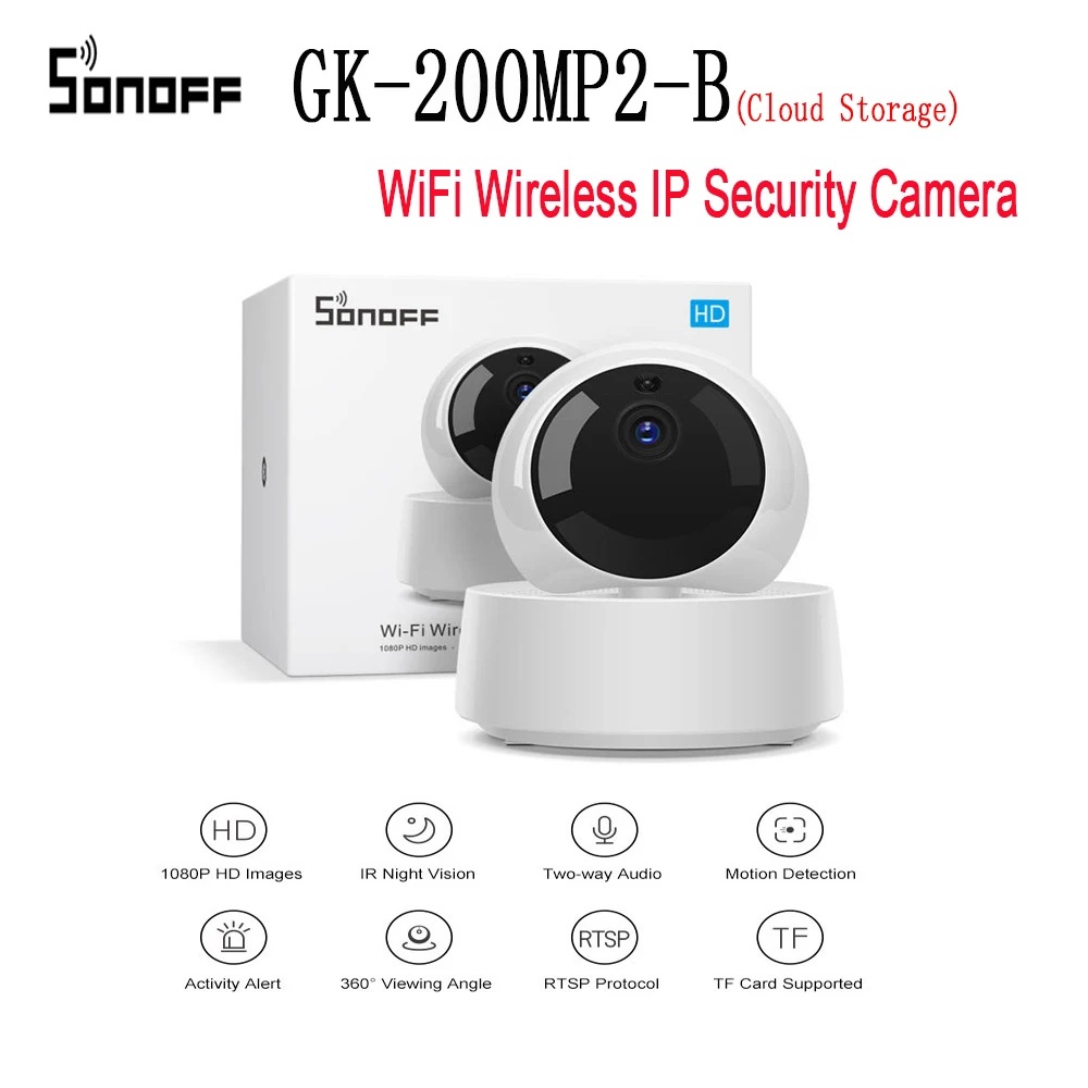 SONOFF GK-200MP2-B(Cloud Storage)1080P HD Wifi Camera Smart Wireless IP ...