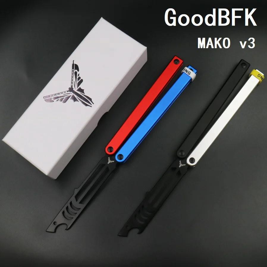 Mako v3 Bottle Opener Balisong Trainer EDC Alumimum Handle with Bushing ...