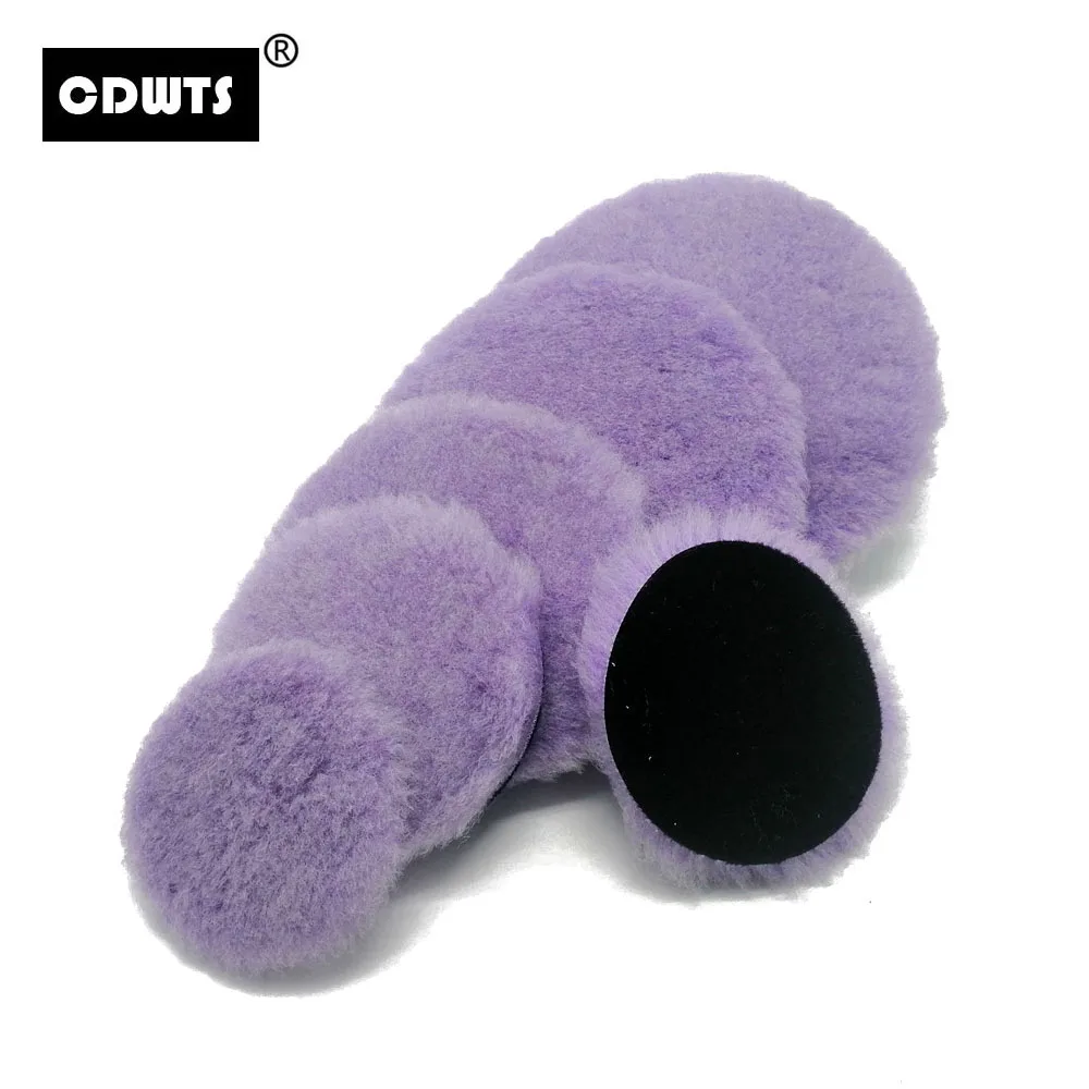 3/4/5/6/7 Inch Purple Wool Polishing Pad Long Hair Wollen Polish Pads ...