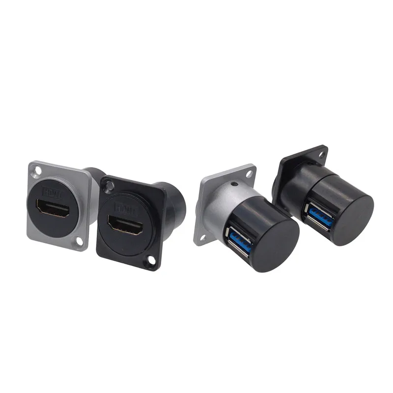Enchufe USB tipo D de Metal, conector hembra a hembra, montaje en panel ...