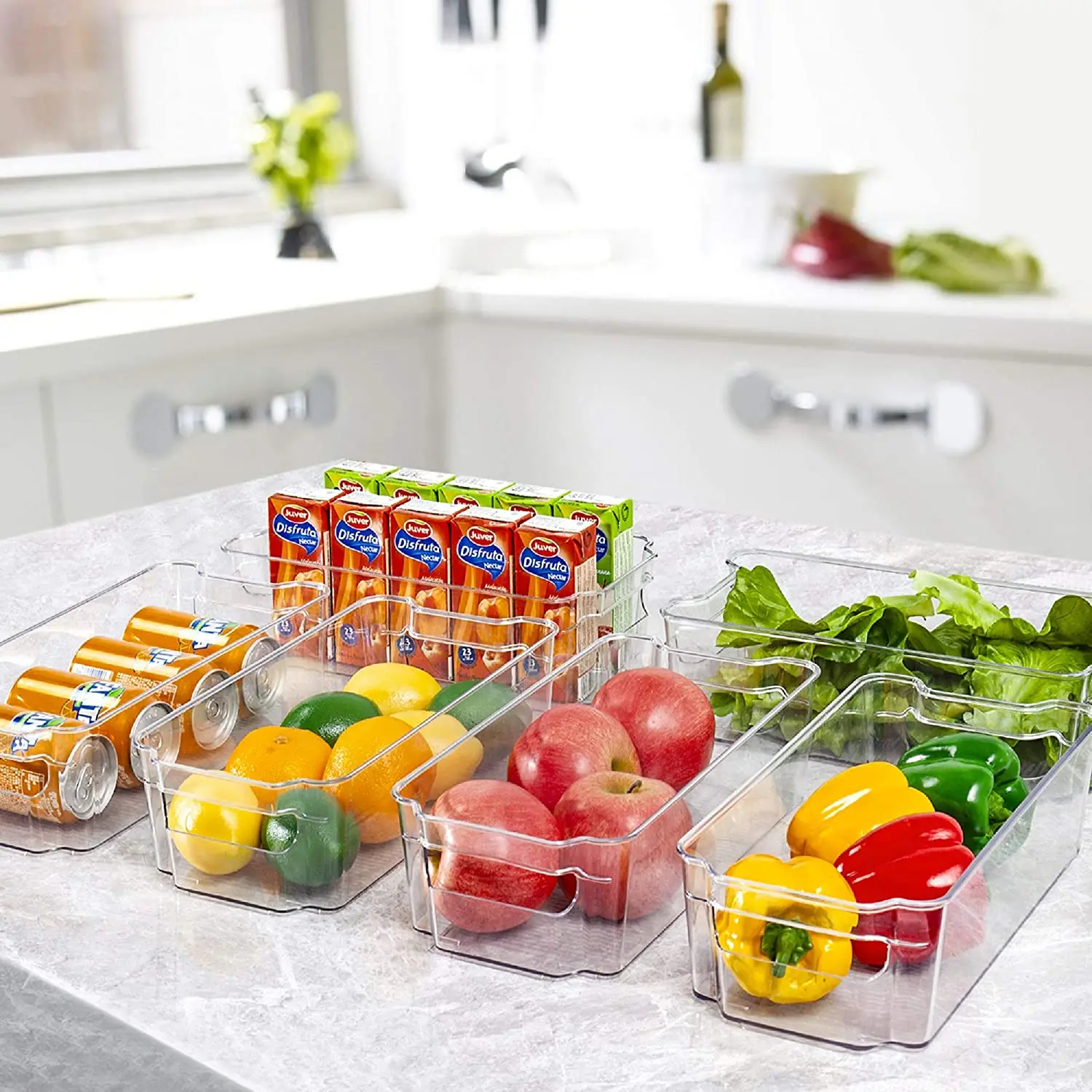Fridge organization bins store