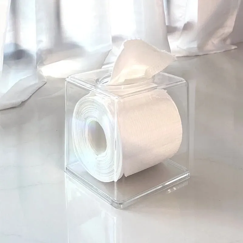 Acrylic-Transparent-Tissue-Box-Simple-Modern-Hotel-Roll-Paper-Toilet ...