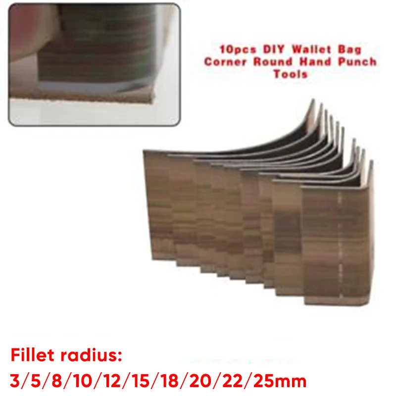 10Pcs-Leather-Craft-Tools-Corner-Round-Hand-Cutter-Punch-Leather ...