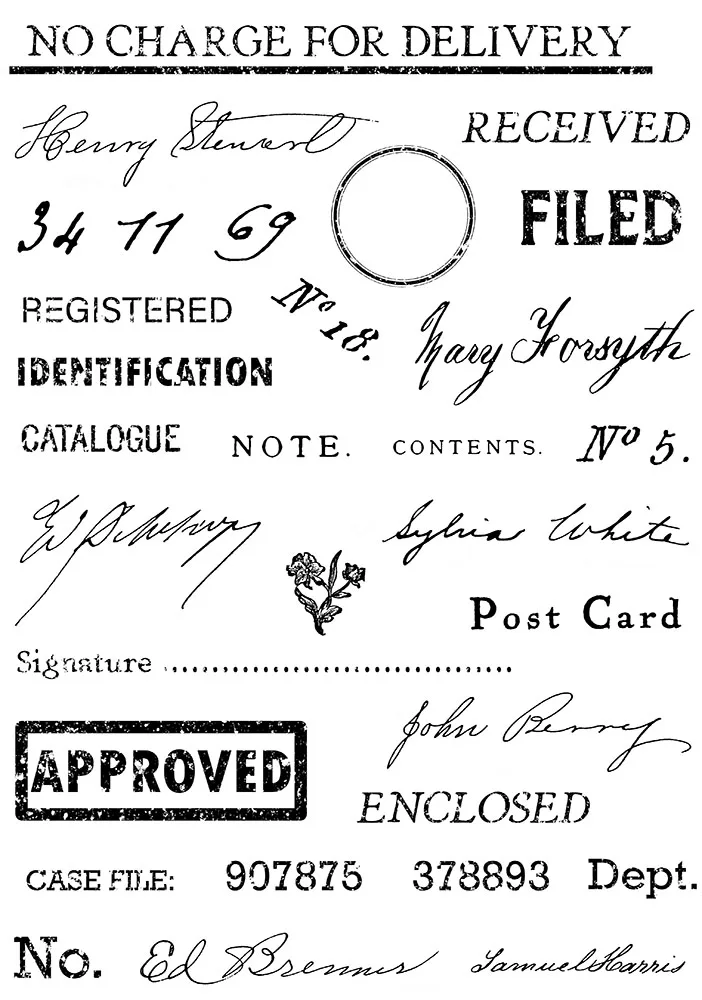 2023-New-Signatures-English-Clear-Stamp-for-Scrapbooking-Transparent ...