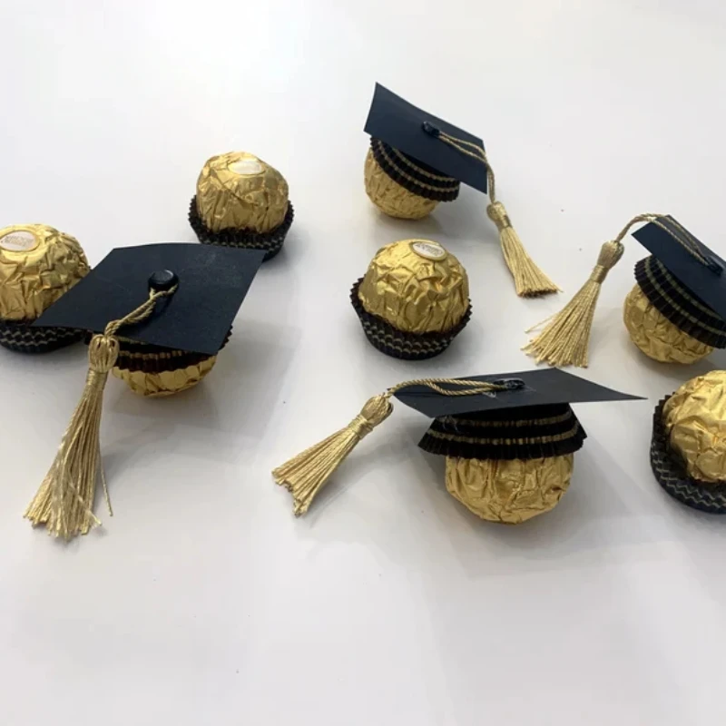 Graduation-2024-20pcs-Bachelor-s-Hat-Chocolate-Hat-Graduation-Supplies ...