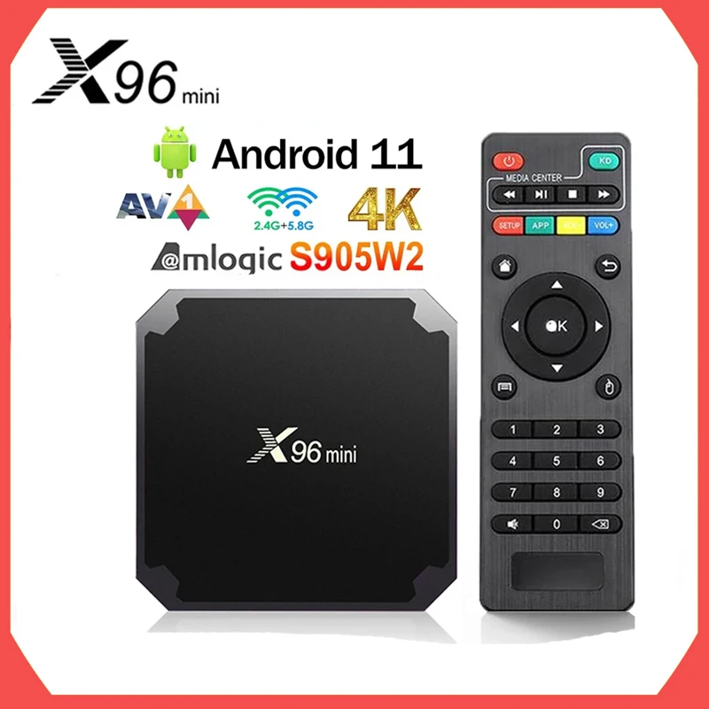 Dispositivo-de-TV-inteligente-x96-Mini-decodificador-con-Android-11-0-Amlogic-S905W2-cuatro-n ...