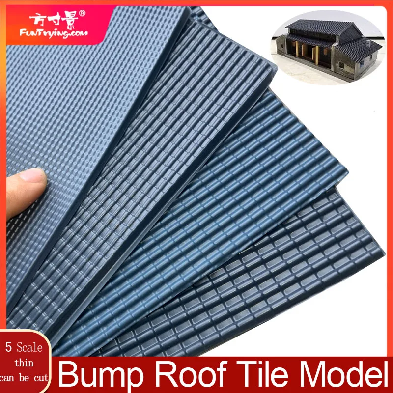 3pcs-Model-Building-Materials-PVC-Sheet-Plastic-Model-Roof-Tile-For-DIY ...