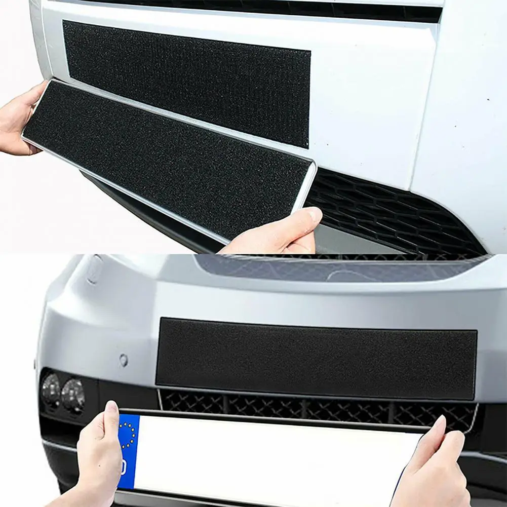 2Pcs-Set-Adhesive-License-Plate-Holder-Frameless-Black-Weather-proof ...