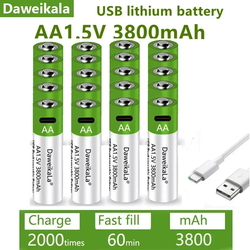 1-5-V-Rechargeable-Battery-AA1-5V-3800mAh-Lithium-Battery-Replacement ...