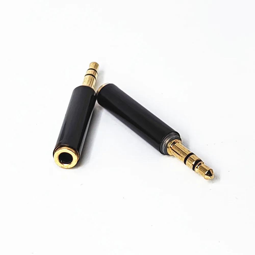 Gold 3.5mm 3Pole Male to 3.5mm 4Pole Female Audio Plug Jack Adapter ...