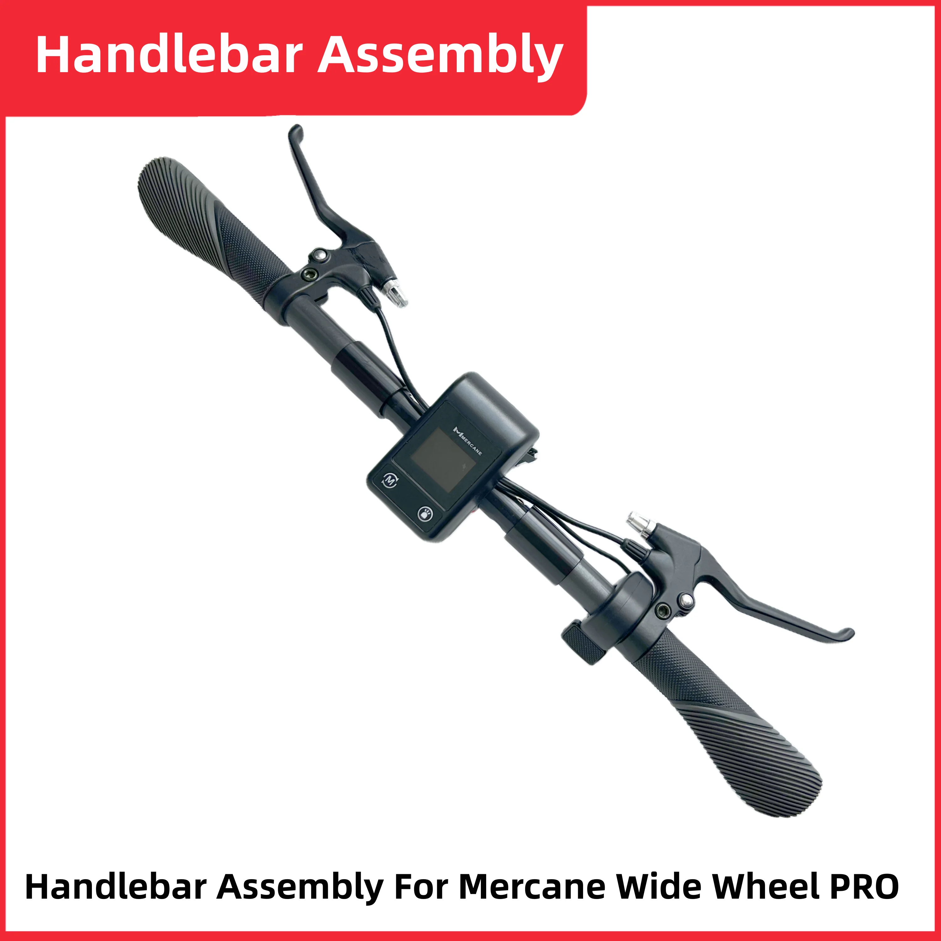 Mercane Wide Wheel PRO 전기 스쿠터용 대시 보드가 있는 오리지널 핸들바 조립, 수평 핸들 조립 부품