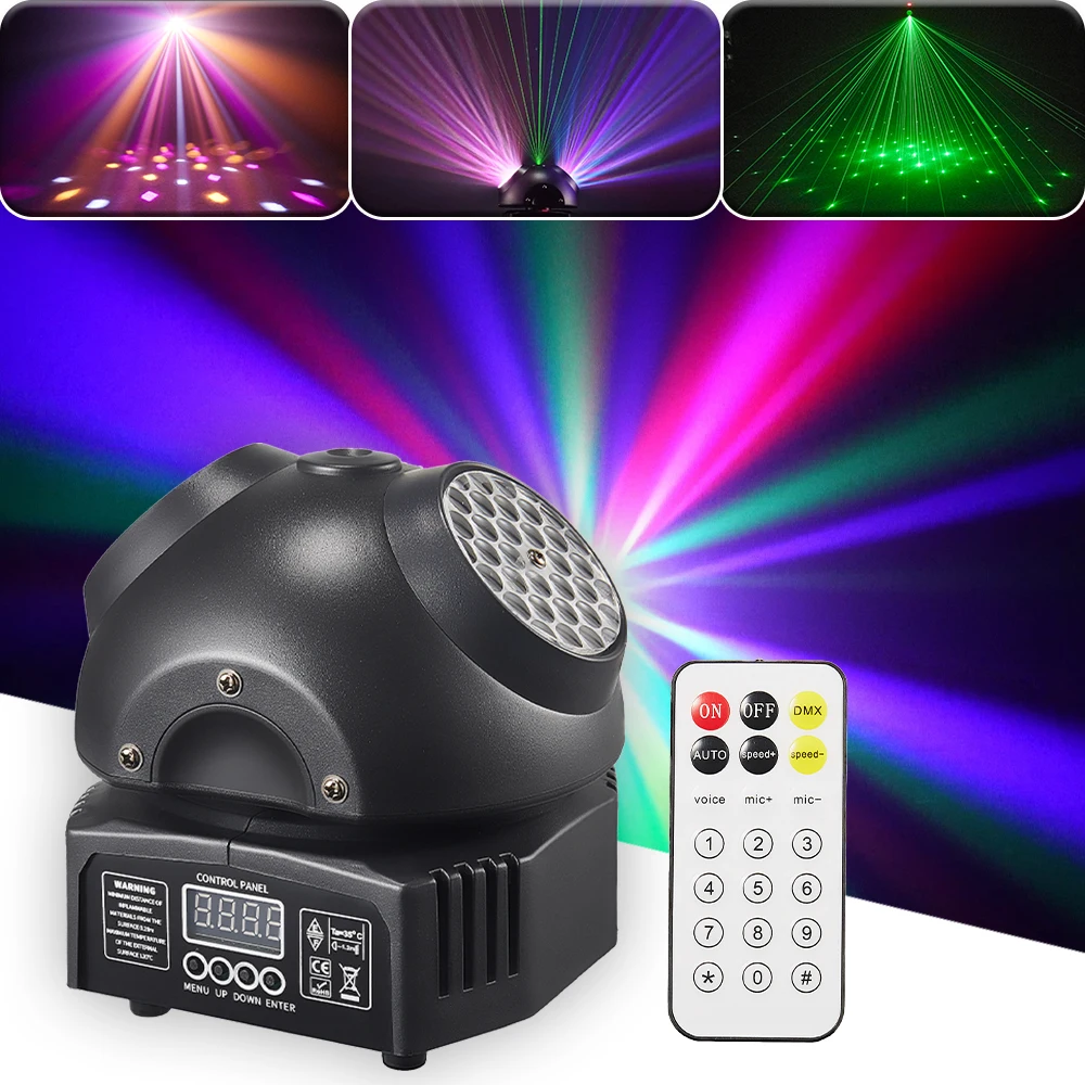 YUER-Mini-luces-de-bola-de-discoteca-para-DJ-haz-de-luz-LED-de-colores ...