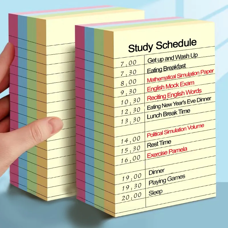 200sheets-Line-Sticky-Notes-4-Colors-Portable-Student-Note-Marker ...