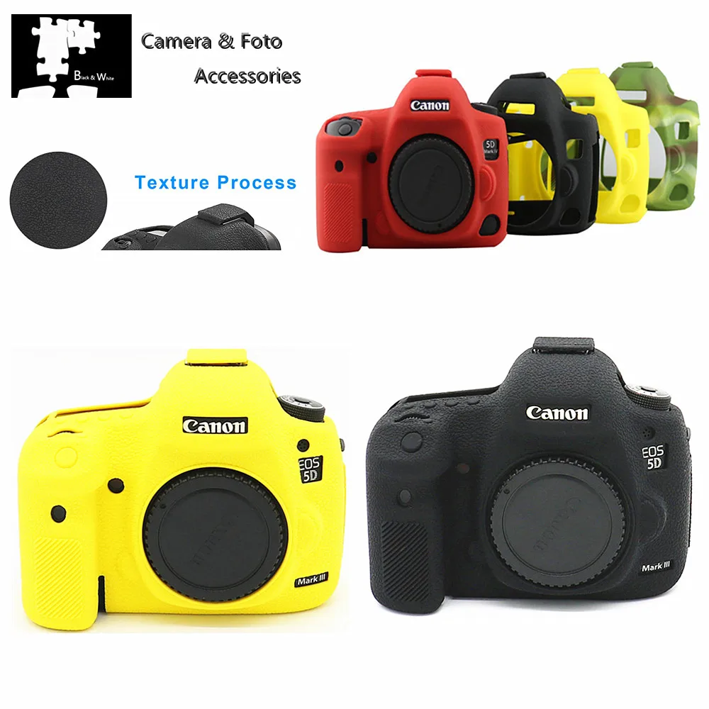 Silicone Armor Skin Case Cover DSLR Camera Bag Anti-skid Texture Design ...